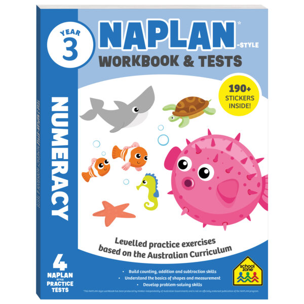 Year 3 NAPLAN*-style Numeracy Workbook and Tests – Major Books